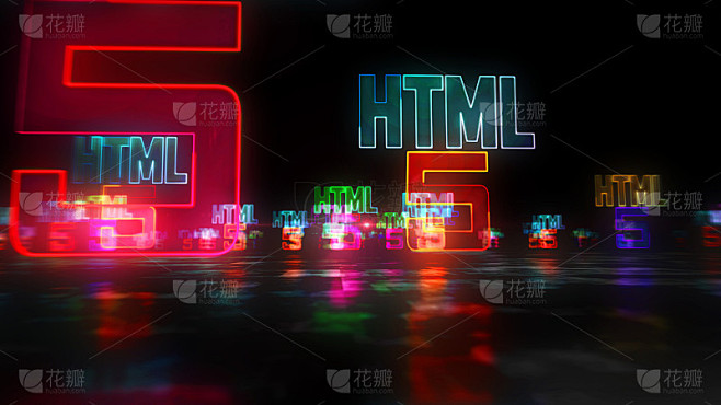 HTML5符号抽象概念3d插图