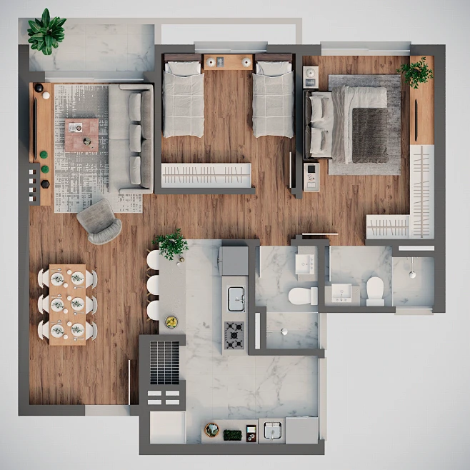 CGI - Floor Plan-花瓣网