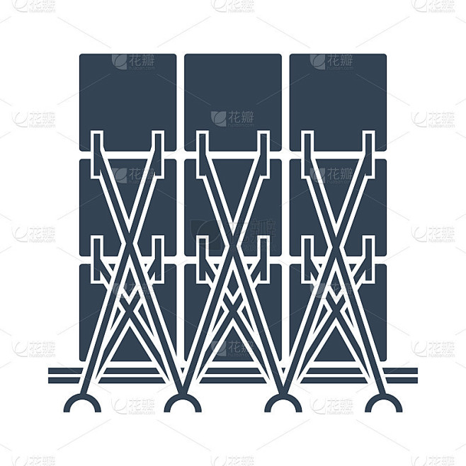 black icon load securing, cargo securing for trans