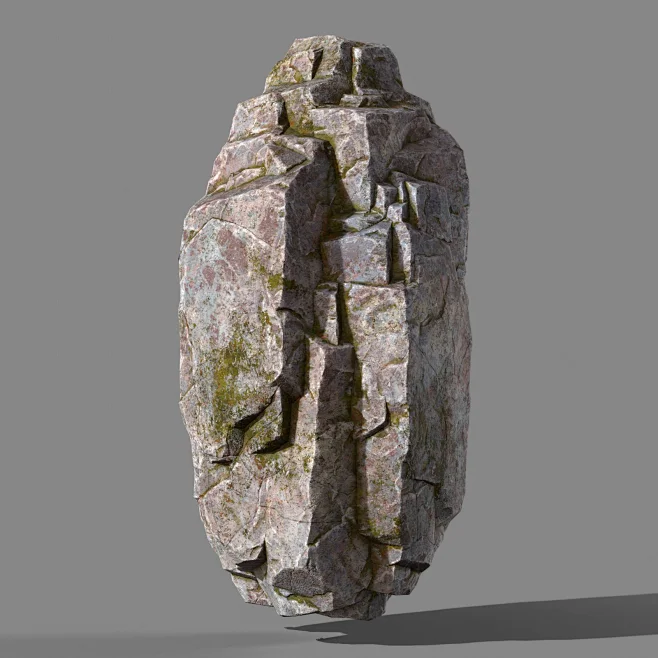 Mossy rock : polygons 2994 vertices 1499Mossy rock low-poly 3d model ready for Virtual Reality ...