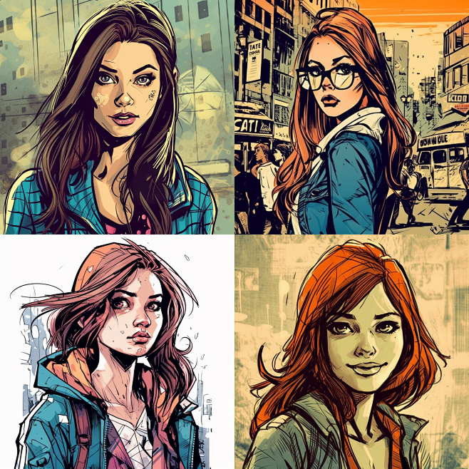 comic style，画面偏美式漫画