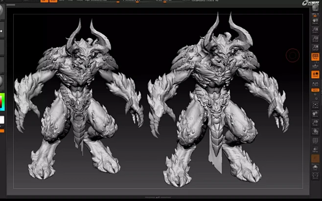 ZBrush炎魔BOSS制作过程-【3D建模】-微元素 - Element3ds.com!-花瓣网