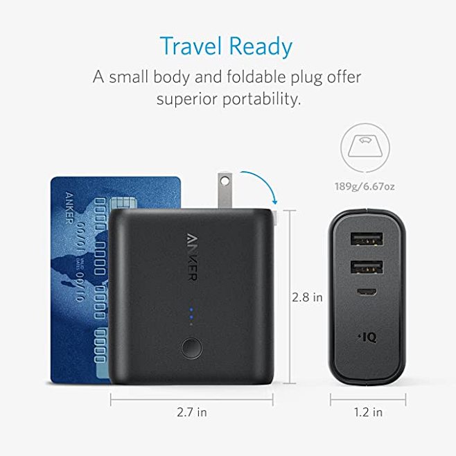 Amazon.com: Anker PowerCore Fusion 5000, Portable Charger 5000mAh 2-in ...