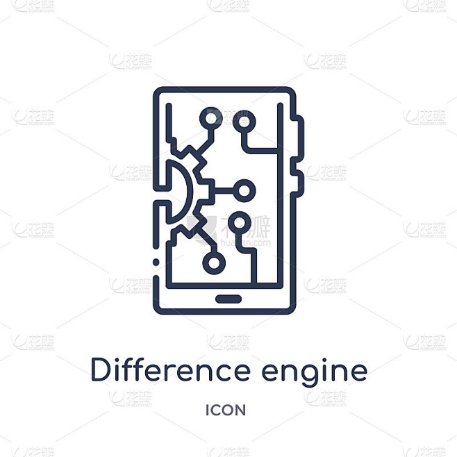 Linear difference engine icon from Artificial inte
