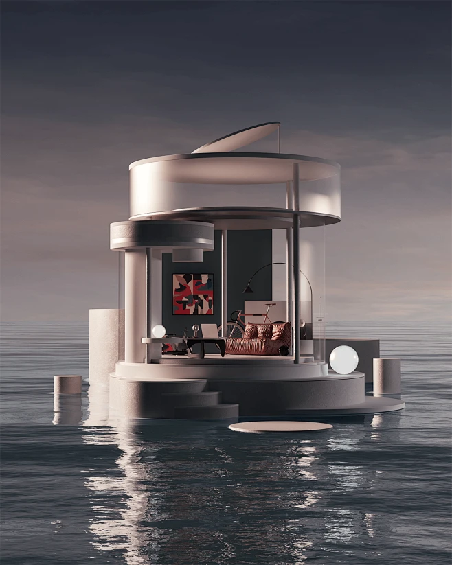 3D 3dart abstract architecture art c4d cinema4d petertarka Render Tarka-花瓣网