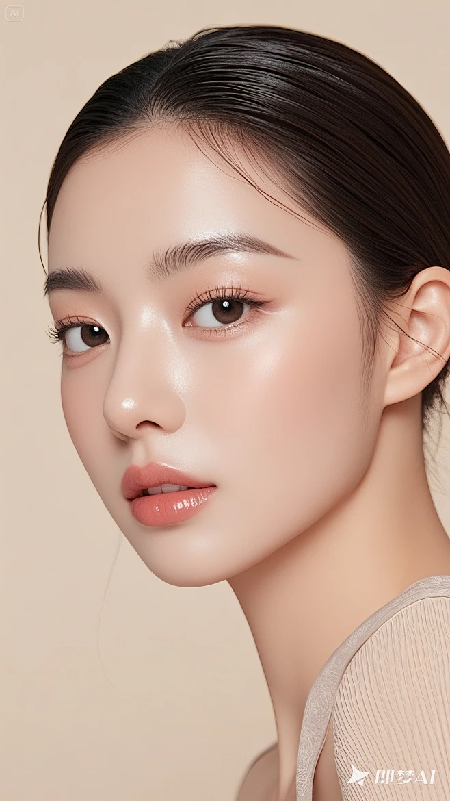 jimeng-2025-06-19-742-高级医美模特，32k，超写实，超高清，超精致，大师作品，正面或者侧面，画面细节丰富，皮肤透着高光 ...