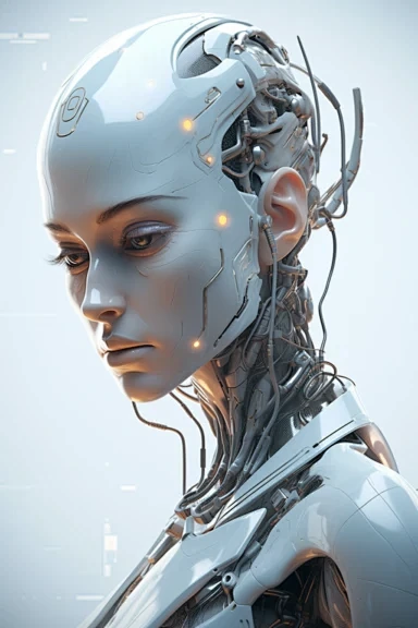 cybernetic Ai avatar digital character design-花瓣网