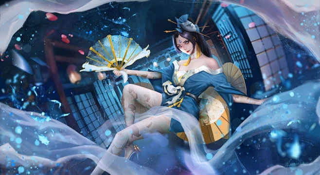 一个不知火舞同人yuxiang插画师作品涂鸦王国 花瓣网