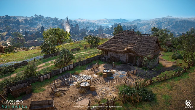 3d environment art AAA architecture Assassins Creed Valhalla digital 3d ...