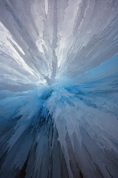 写实材质 ·【冰面/雪地】-花瓣网|陪你做生活的设计师 | 蓝色冰裂冰块冰纹水纹-王琨-3