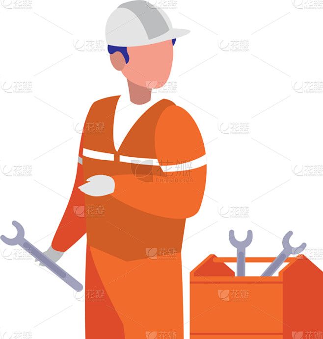 性格,工业,工具箱,头像,成年的,职业,修理工,建筑师,专业人员