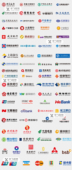 银行-花瓣网|陪你做生活的设计师 | 大全AI矢量PNG素材源文件金融logo标志图标大全AI矢量PNG素材 银行LOGO 银行图标 金融 ...