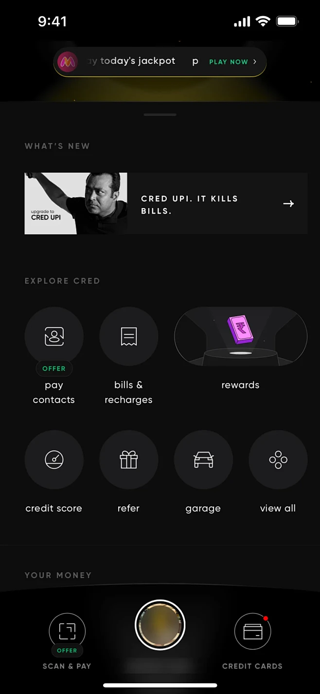 CRED Home screen-花瓣网