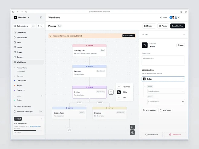 Datahub - Workflow Process ai automation component crm dashboard design ...