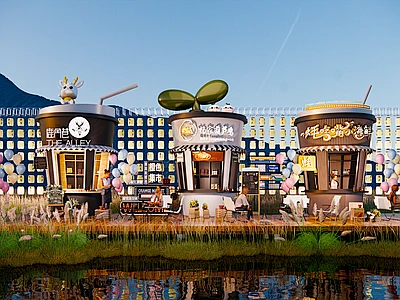 现代创意杯子摊位 田园商业外摆 贩卖摊位-花瓣网