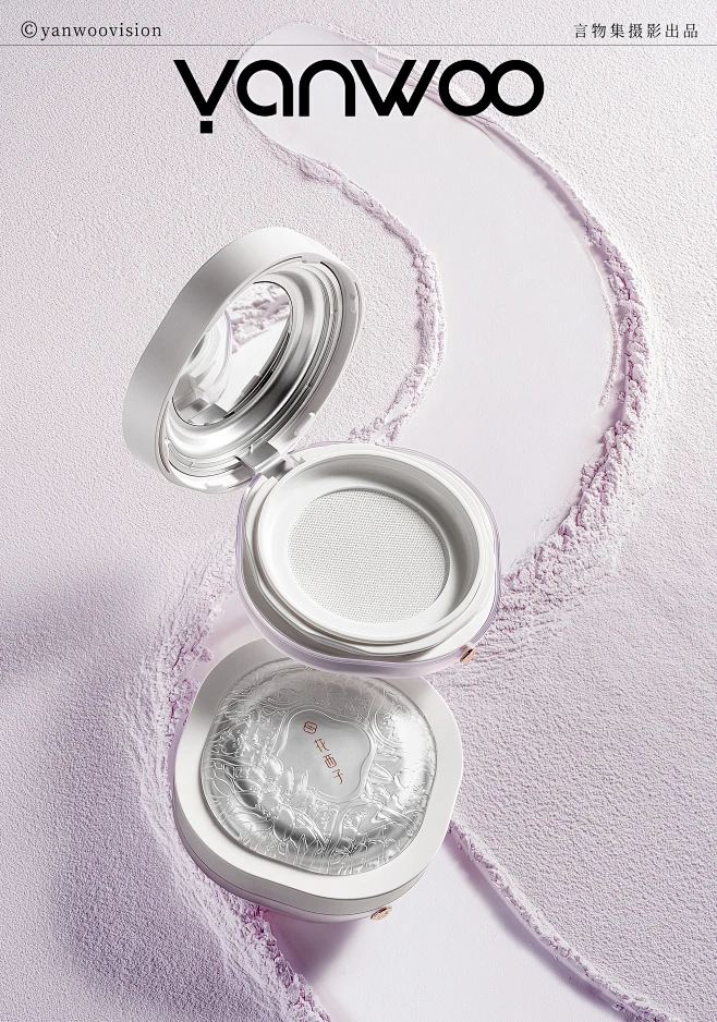 花西子美妆质地化妆品闪粉底液场景图拍摄 言物集 (6) @美工资源.jpg-花瓣网