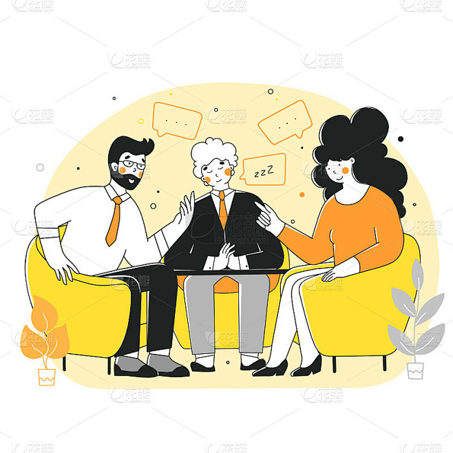 Business negotiations, conversation, flat characte
