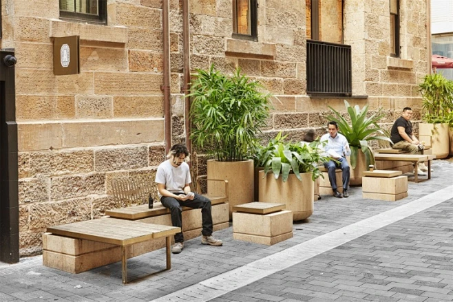 悉尼CBD环形码头巷道——充满惊喜的活力空间 / Aspect Studios – mooool木藕设计网图片_B-商业街-（座椅外摆）图片素材-花瓣网