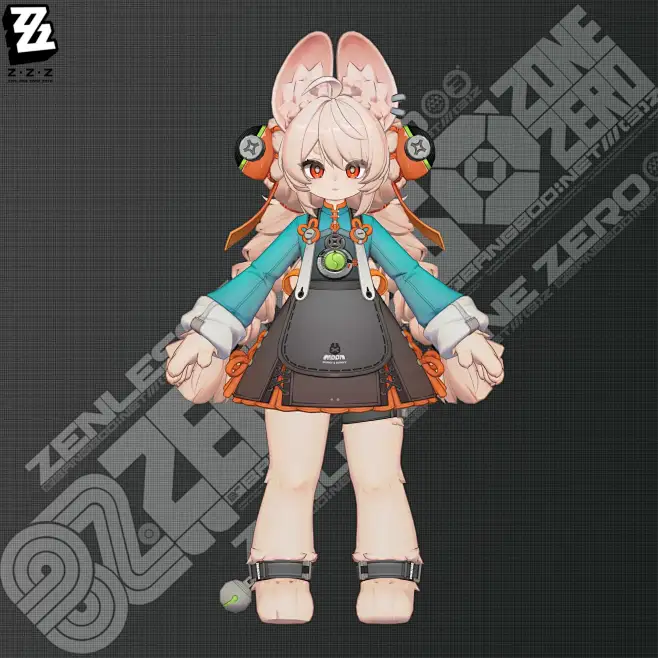 [ZZZ - 2.2 REL] Xiao Zhao T-pose microwave render via DIM-花瓣网