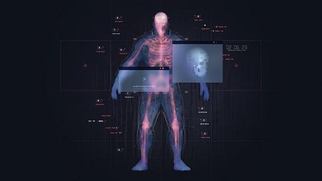 Data detailed elements future hi-tech HUD human human scan modular nano-花瓣网