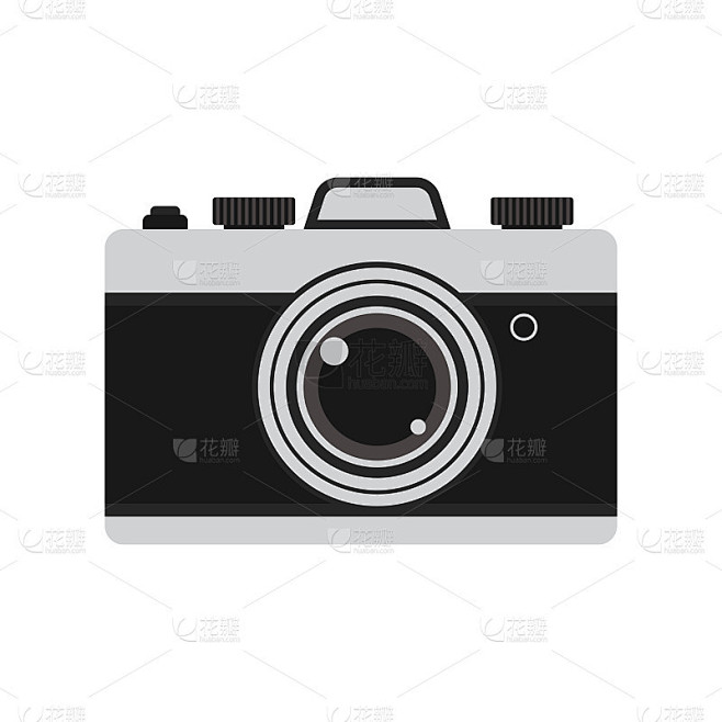 camera icon on white background. vector illustrati