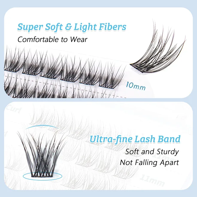 Amazon.com: LA MAESII Lash Clusters, Individual Lashes Wispy & Natural ...