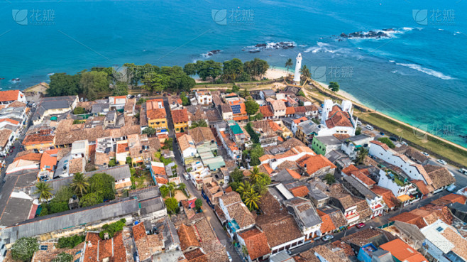 都市风景,加勒,航拍视角,斯里兰卡,传统,城市生活,海港,热带气候,著名景点,殖民地式