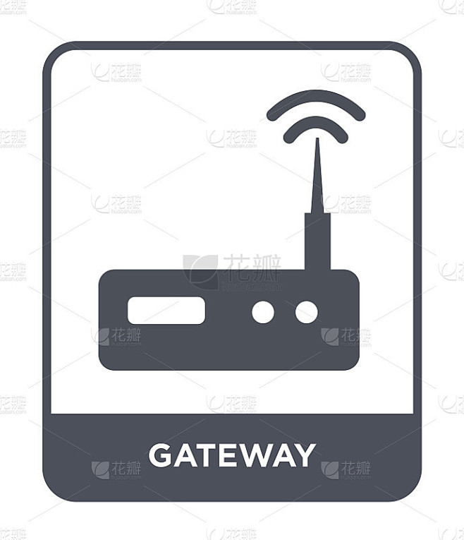 gateway icon vector on white background, gateway t