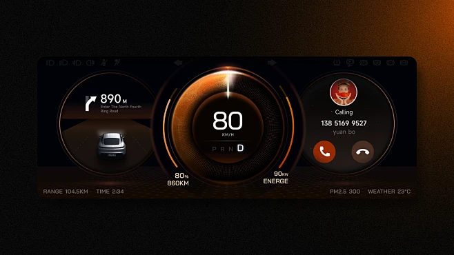 Dashboard UI automotive design by lumisty on Dribbble-花瓣网