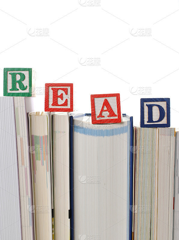 Red Blocks on book