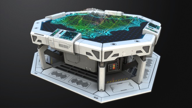 Sci-fi table (low poly)