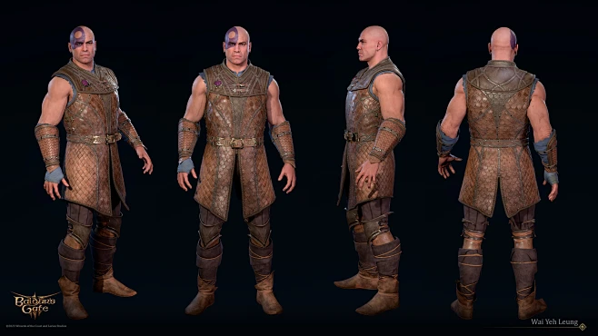 Baldur's Gate III, Minsc's leather armor-花瓣网