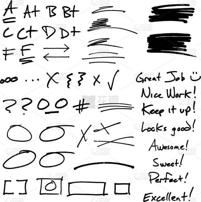 教师手写笔记和成绩