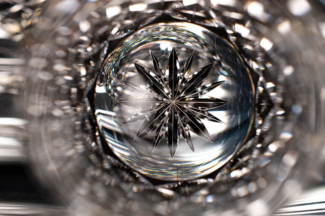 glass wine glass art work blur carve crystal Japan galss lighting effe-花瓣网