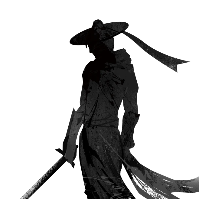千库网_水墨武侠剪影侠客_元素编号12595275-花瓣网