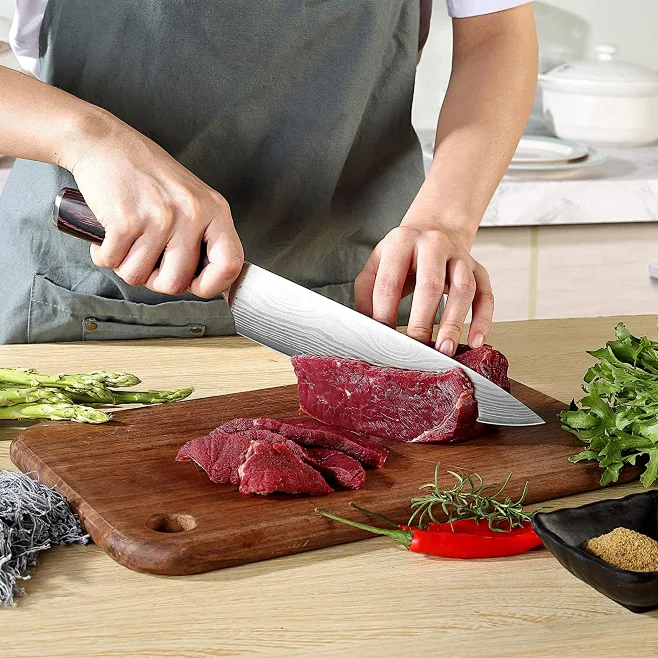 Amazon.com: PAUDIN Kitchen Knife Set, Professional Chef Knife Set with ...