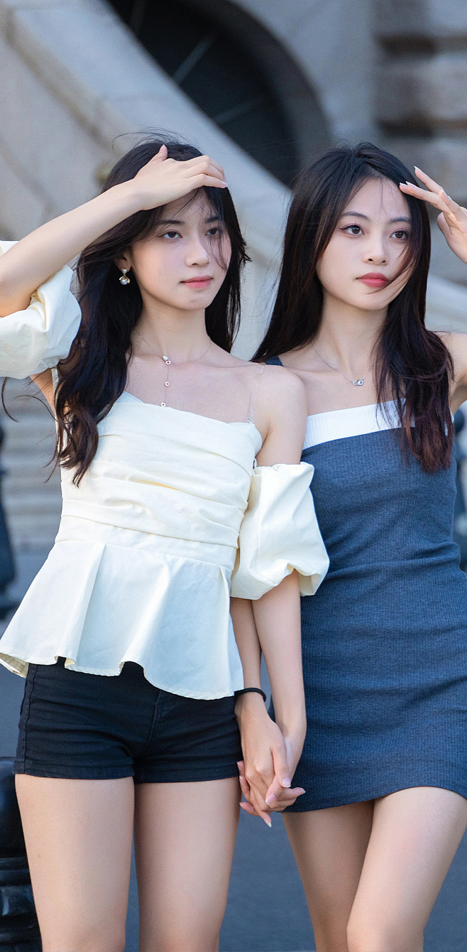 街拍双妹子 CR#聆听街拍 (1)