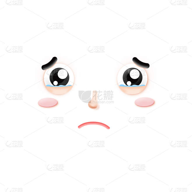 2.5D-五官表情元素素材-花瓣网