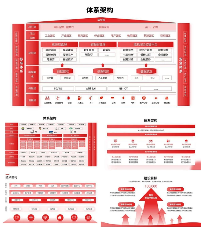 红色系统架构图表格图示PPT模板（13页）-花瓣网