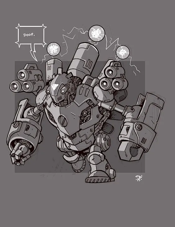 Mecha Sketch 11 by cwalton73: -花瓣网