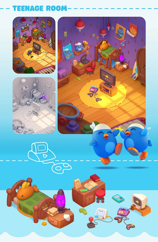 game 2D cartoon concept art ILLUSTRATION casual mobile games Game Art ...