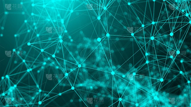 抽象点的连接。技术背景。网络的概念素材-花瓣网