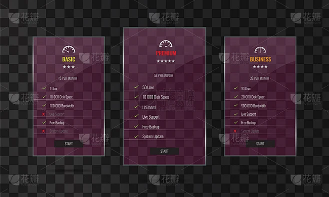 Trendy transparent price list and offer columns wi素材-花瓣网