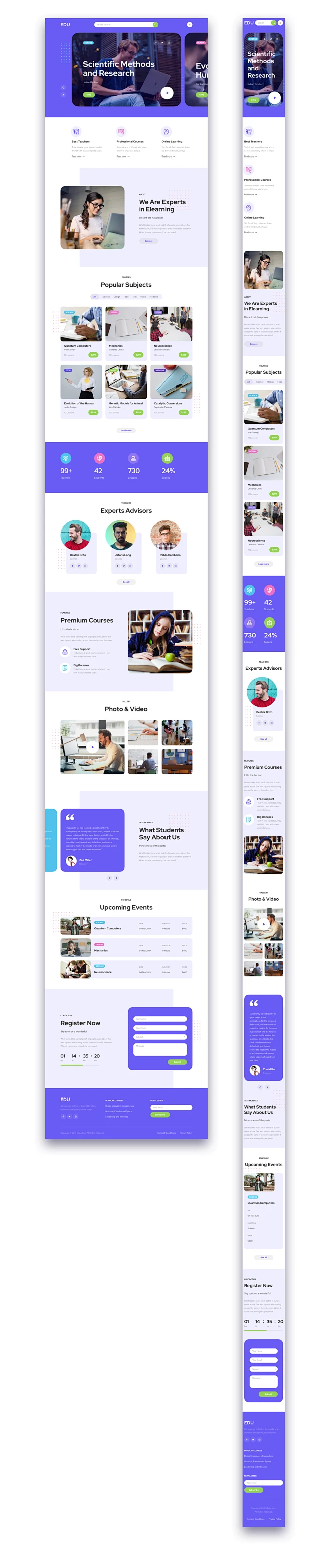 教育类响应式网站落地页 .xd .sketch .fig素材下载 - 豆皮儿-花瓣网