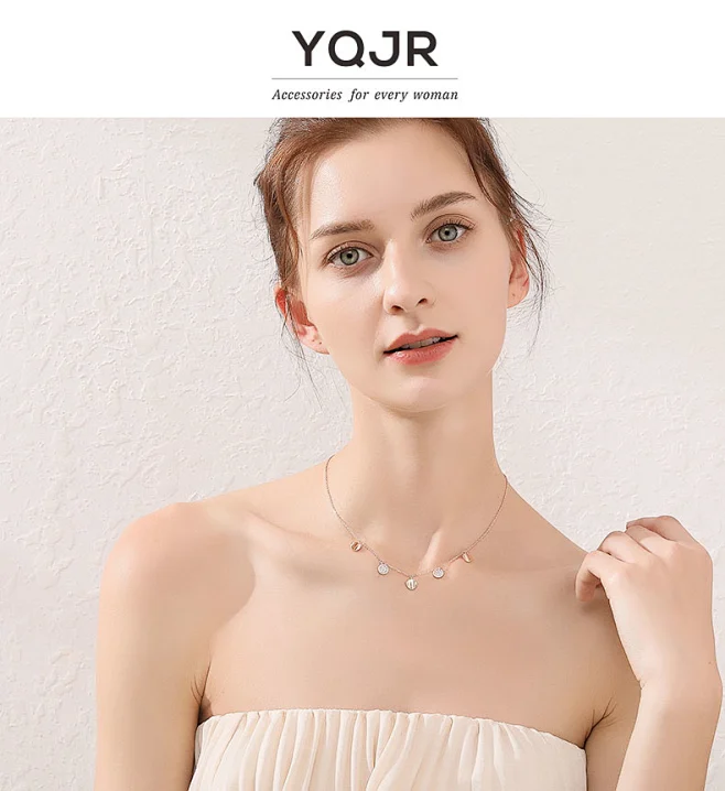 s925纯银闪钻圆片项链女时尚潮ins小众品牌锁骨链简约五亮片项饰-tmall.com天猫-花瓣网