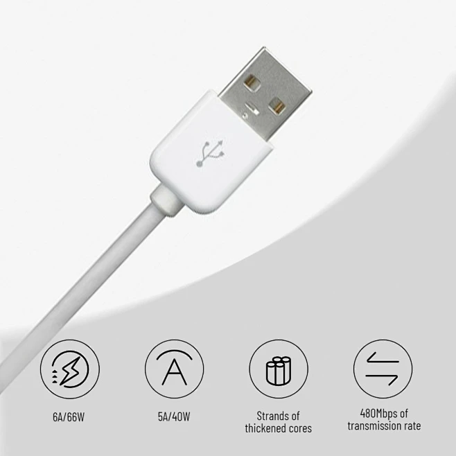 Electronic Charger Cable Details Annotation Description Icons Badges ...