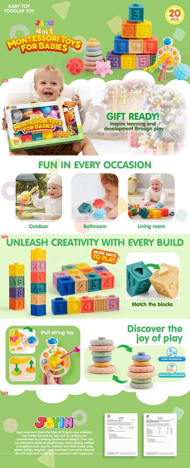 Amazon.com: JOYIN Baby Toys - Montessori Toys for Babies 6-12 Months ...