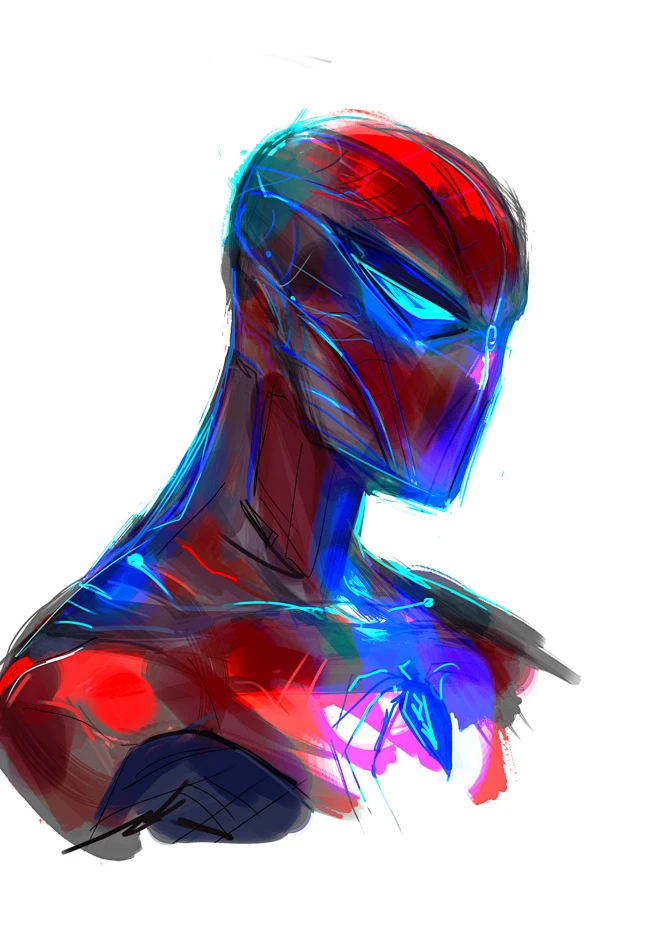 High tec Spider-Man sketch, Rose Davies : High tec Spider-Man sketch by ...