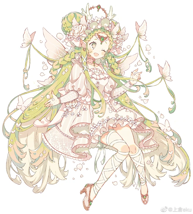 少女 精灵 绿色图片_the one图片素材-花瓣网