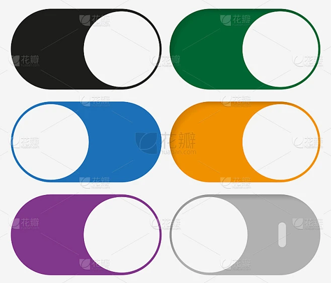 Realistic phone switch toggle buttons. Vector illu素材-花瓣网